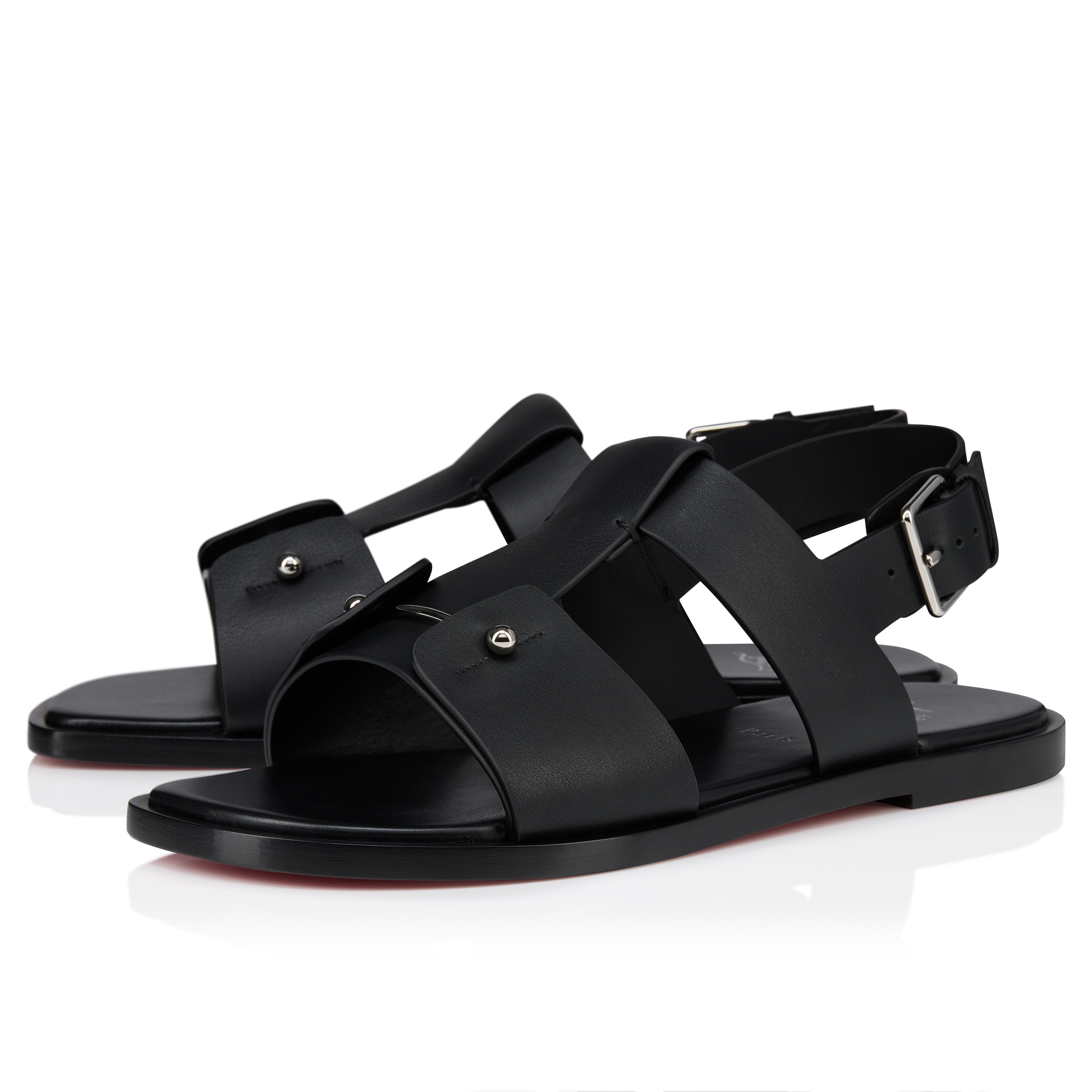 Chambeliss Sandal - Sandals - Calf leather - Black - Men - Christian ...