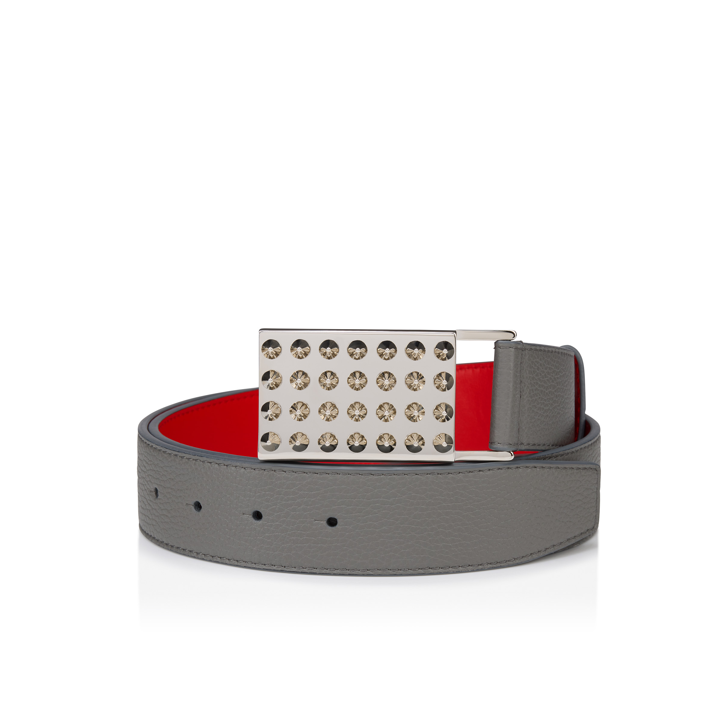 Funky - Belt - Calf leather - Smoke Grey - Christian Louboutin Norway
