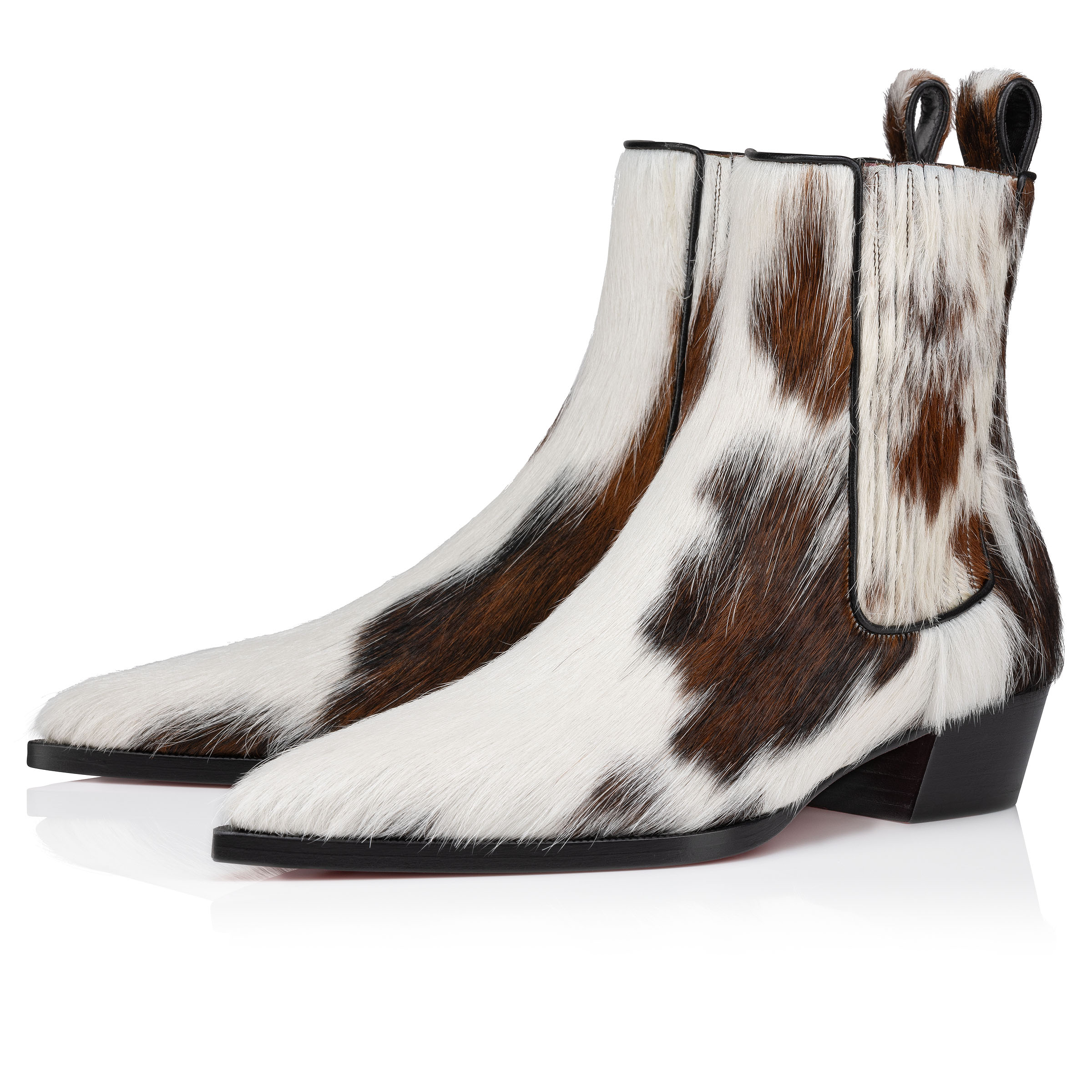 Cheliviss - Boots - Hairy calf "Meuh" - Brown and white - Men ...