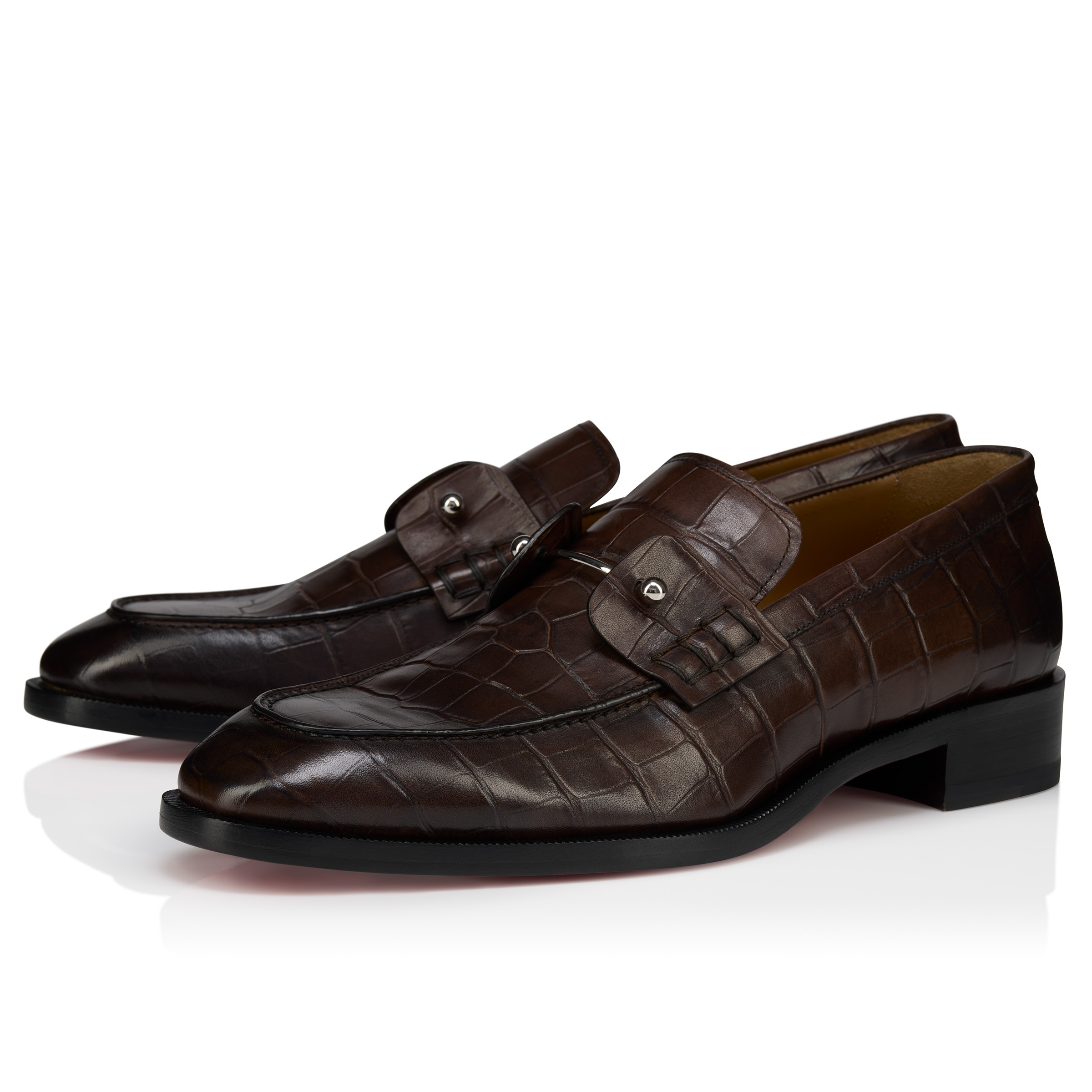 Chambelimoc - Loafers - Crocodile embossed patinated calf leather ...