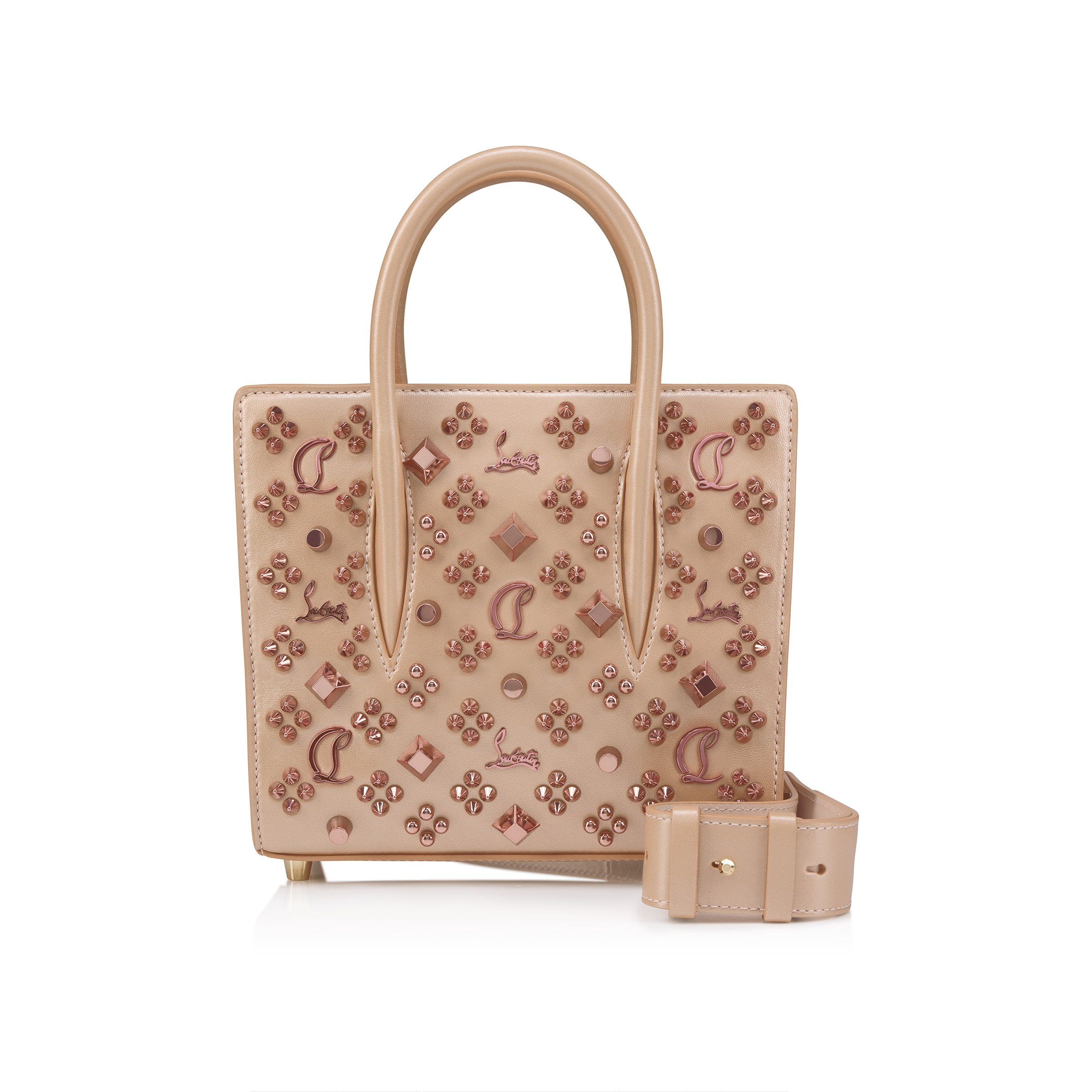Paloma mini - Top handle bag - Pearlescent nappa leather and spikes ...