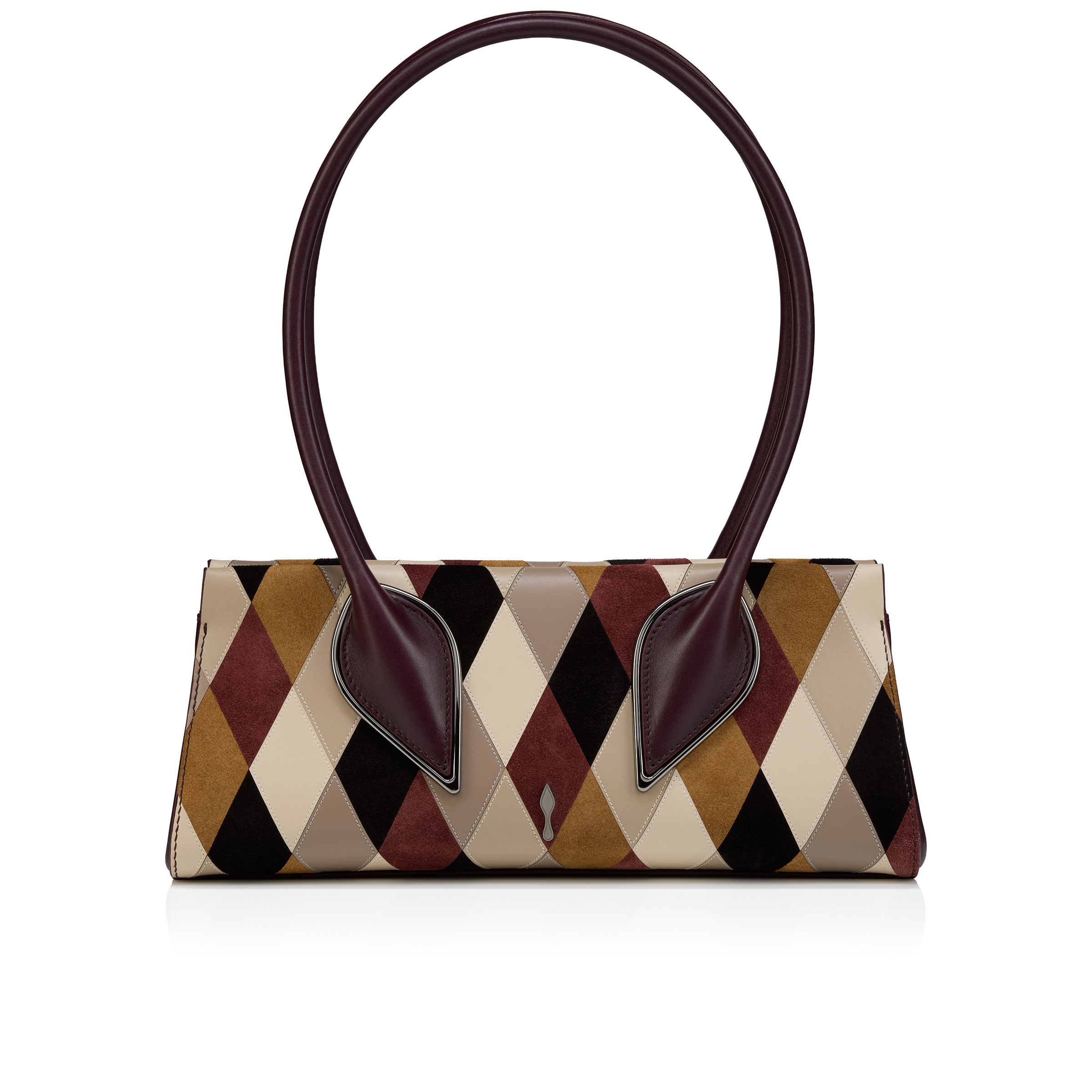 Venus - Top handle bag - Diamond-shaped calf leather - Multicolor ...