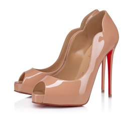 Hot Chick Alta - 120 mm Pumps - Patent leather - Blush - Christian ...